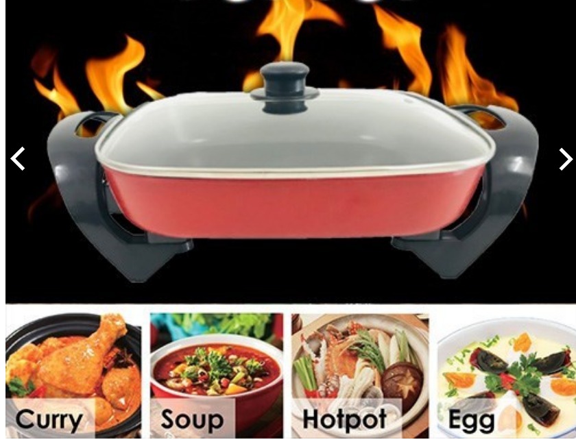Electric Square Hotpo Shabu Shabu Fry Stew Boil Non stick, TV & Home ...