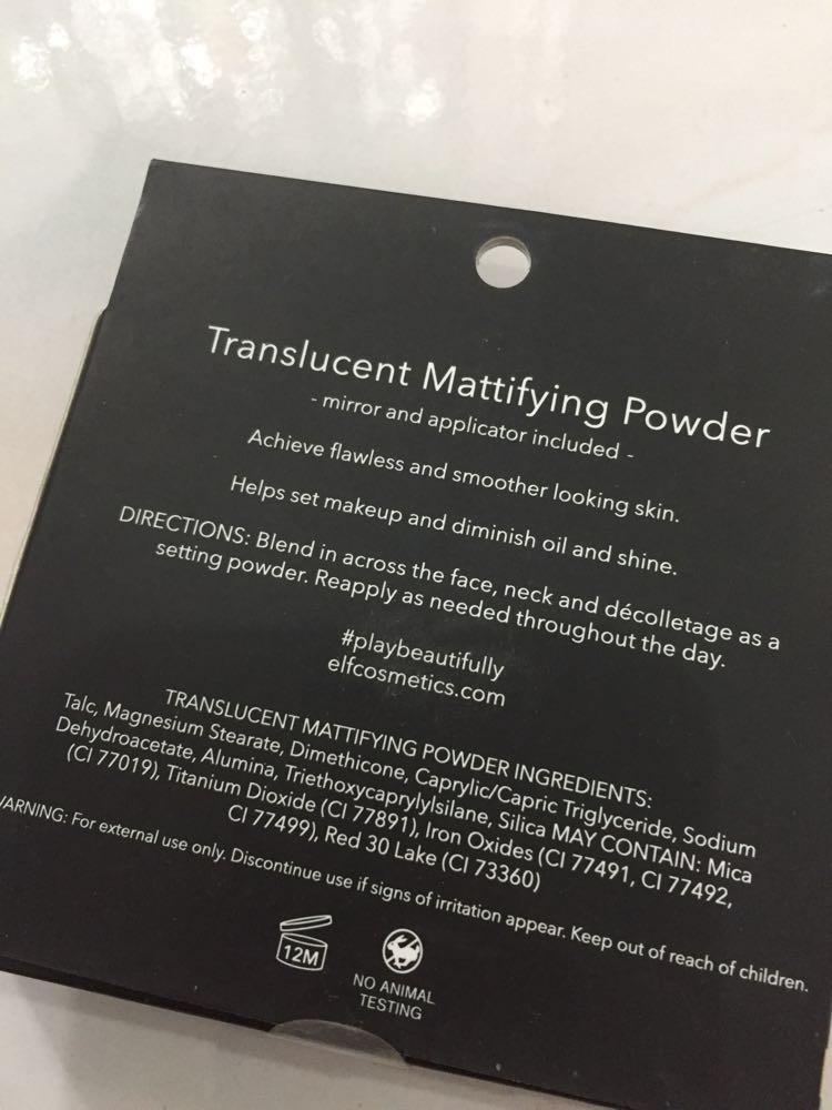 e.l.f. Translucent Mattifying Powder, Beauty & Personal Care, Face ...