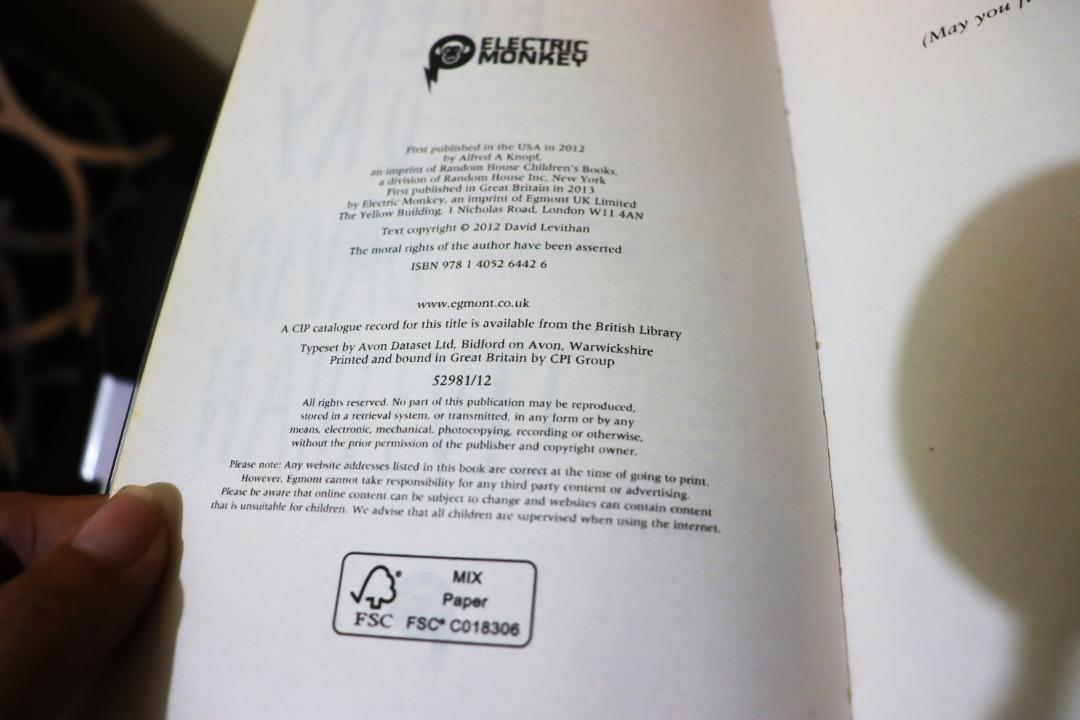 Every Day Book Set by David Levithan, Hobbies & Toys, Books & Magazines ...