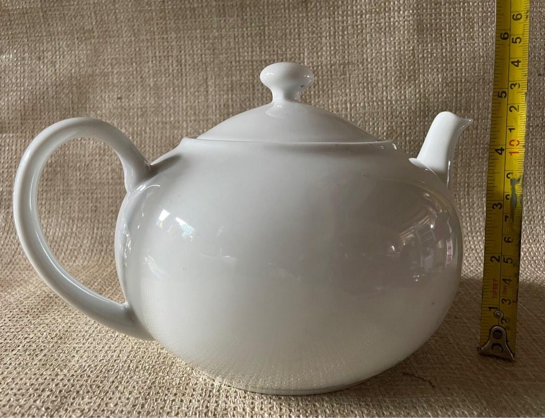 Everyday White Porcelain TeApot big, Furniture & Home Living ...