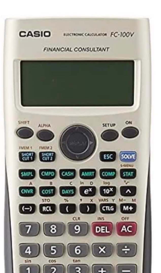 Financial Calculator Casio RES exams FC 100V, Computers & Tech, Office ...