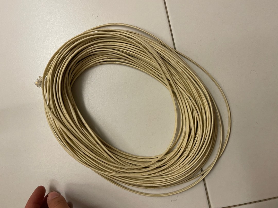 FREE MAILING - extra long phone internet cable wiring wire, Computers ...