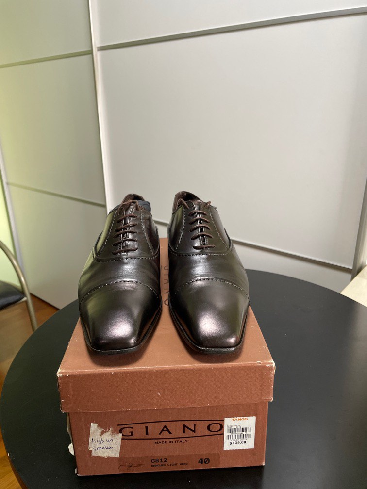 Giano dark brown museum leather shoe, Men's Fashion, Footwear, Dress ...