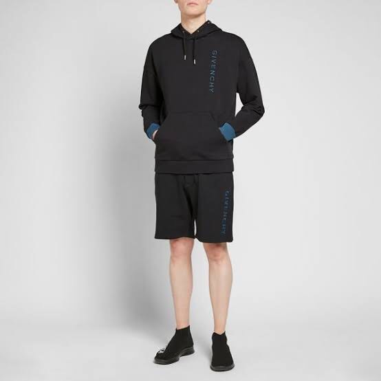 GIVENCHY VERTICAL EMBROIDERED LOGO SWEAT SHORT, Luxury, Apparel on ...