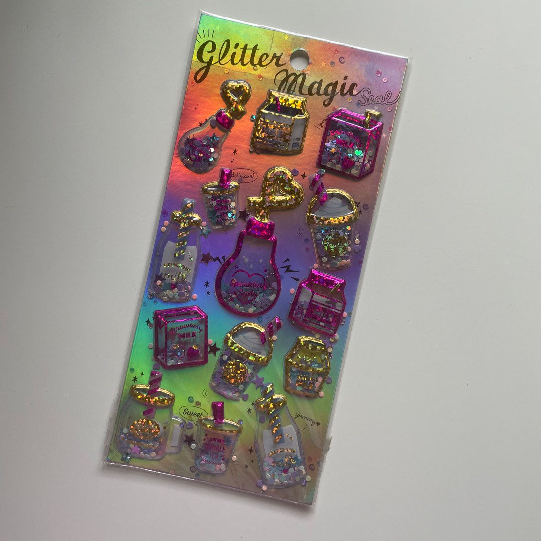 Glitter stickers, Hobbies & Toys, Stationary & Craft, Other Stationery ...