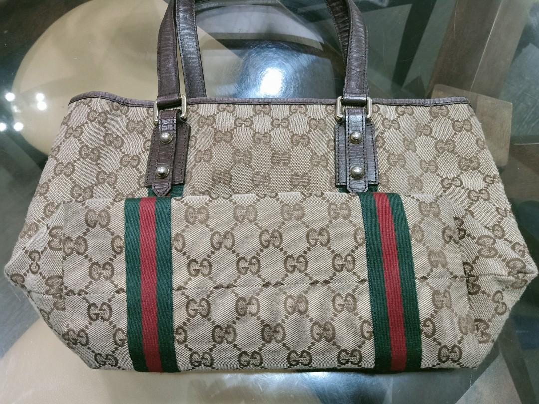 Gucci Sherry Line Tote Bag, Luxury, Bags & Wallets on Carousell