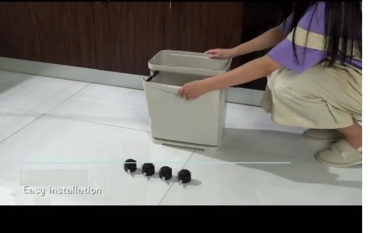 HEMNES-2 tier Movable Trash Bin/High capacity 38L dustbin rubbish bin ...