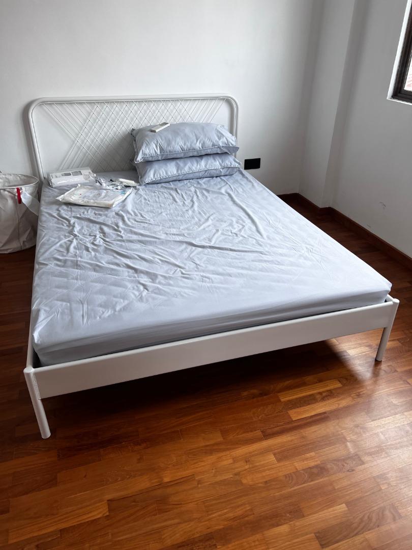 IKEA Nesttun Bed Frame and Mattress, Furniture & Home Living, Furniture, Bed Frames & Mattresses ...
