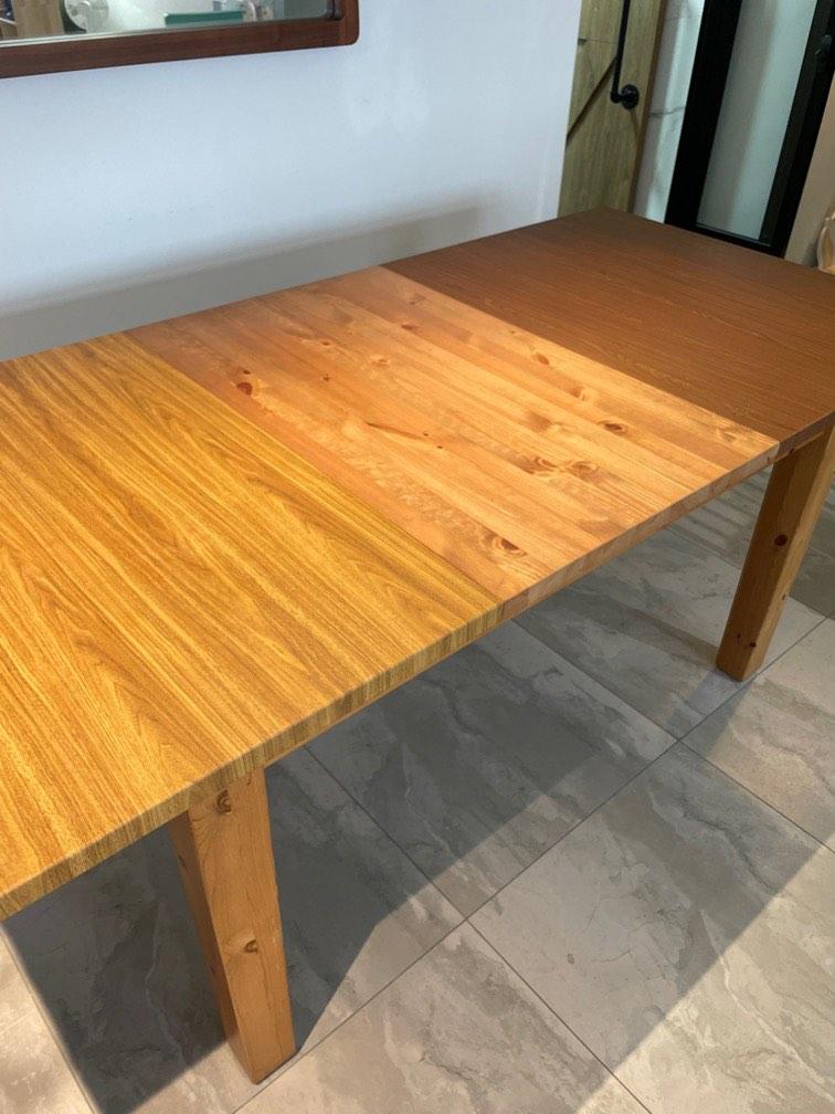 IKEA Solid Wood Extendable Dining Table, Furniture & Home Living ...