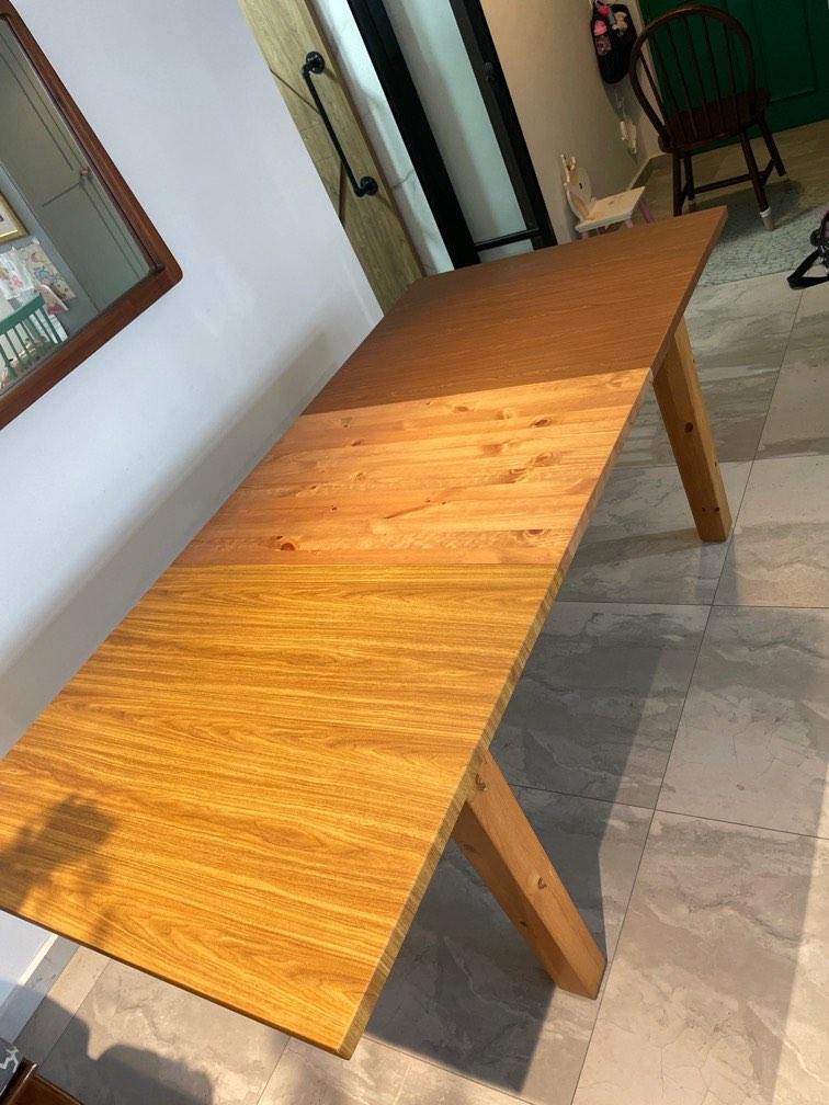 IKEA Solid Wood Extendable Dining Table, Furniture & Home Living ...