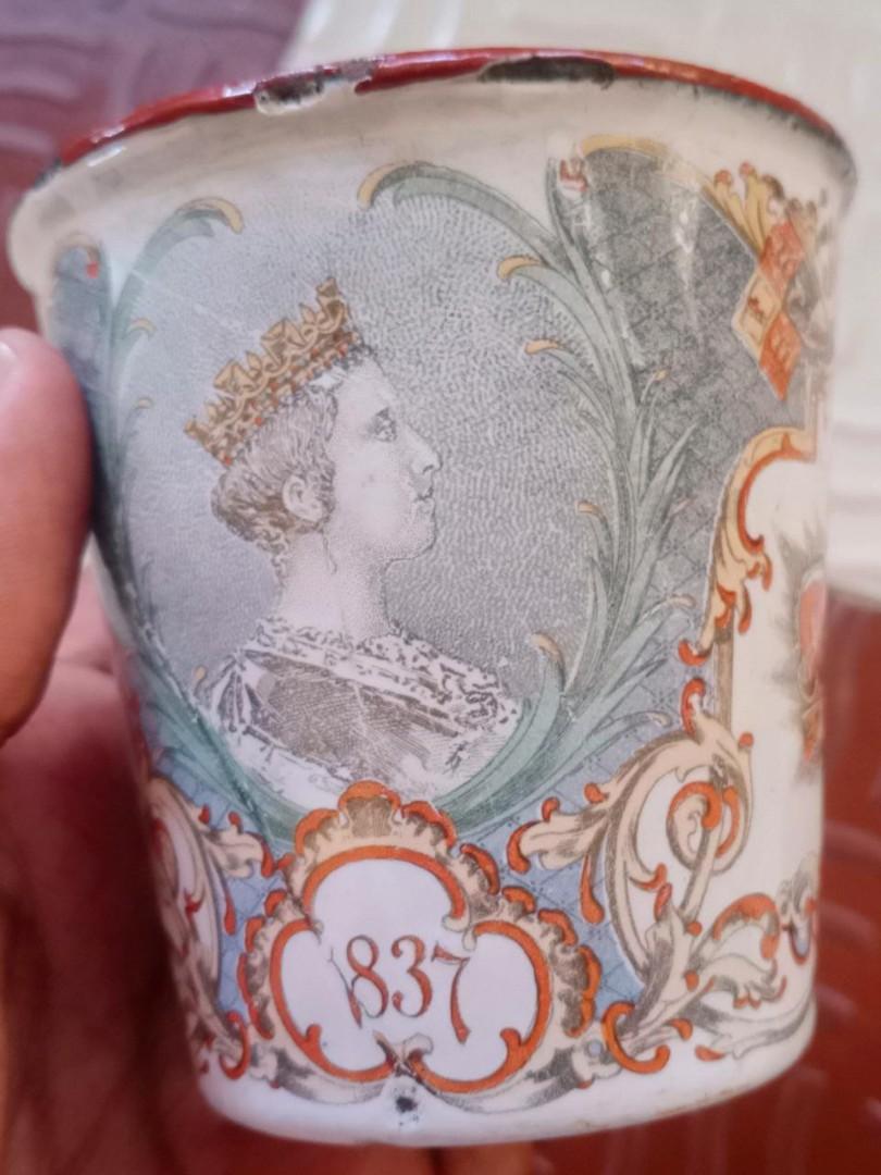 Antique Royalty 1897 Queen Victoria Golden Jubilee Commemoration Enamel ...