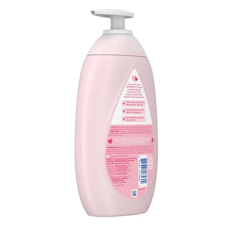 Johnson's Moisturizing Pink Baby Lotion with Coconut Oil, 16.9 fl. oz ...
