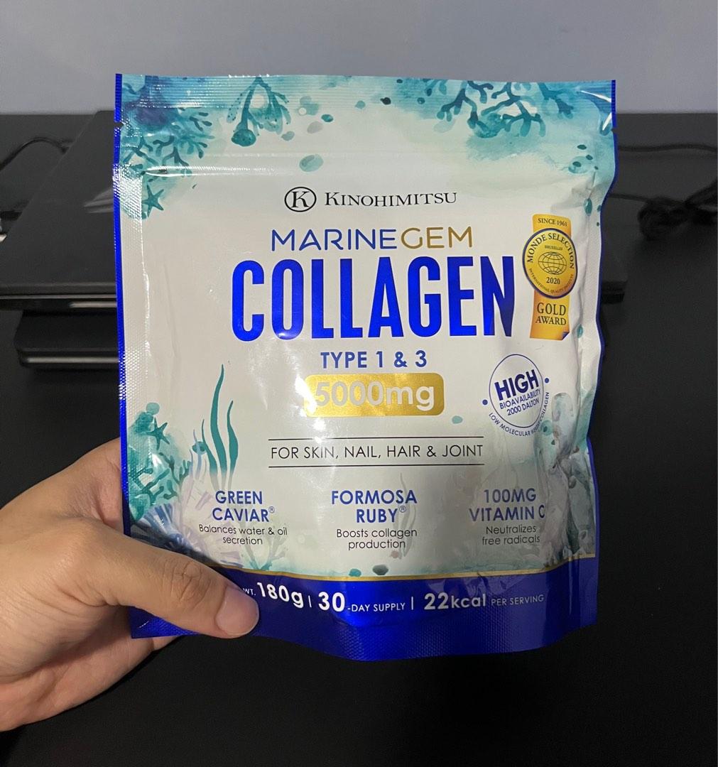 Kinohimitsu Marine Gem Collagen powder drink, Health & Nutrition ...