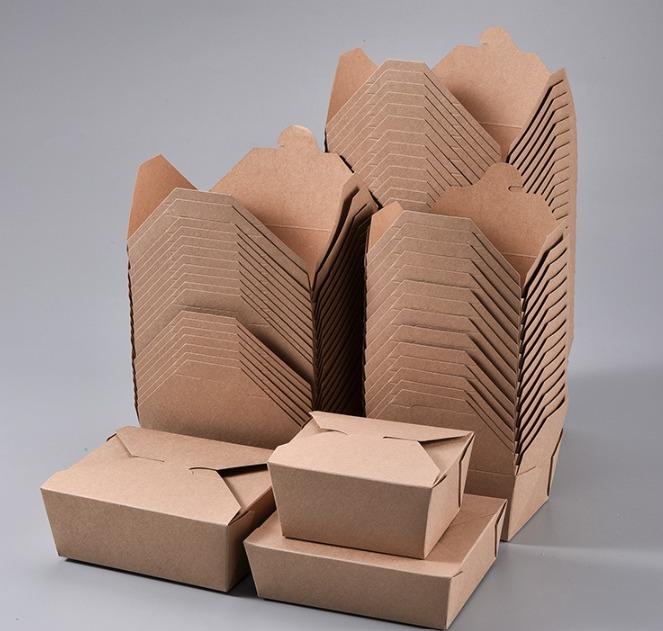 CLEARANCE SALE: Kraft Paper Rectangular Lunch Box / dabao box ...