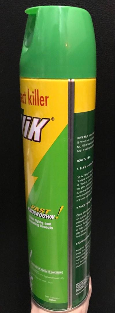 Kwik Multi-Insect Killer Insecticide Spray 600mL Knocks Out Cockroaches ...