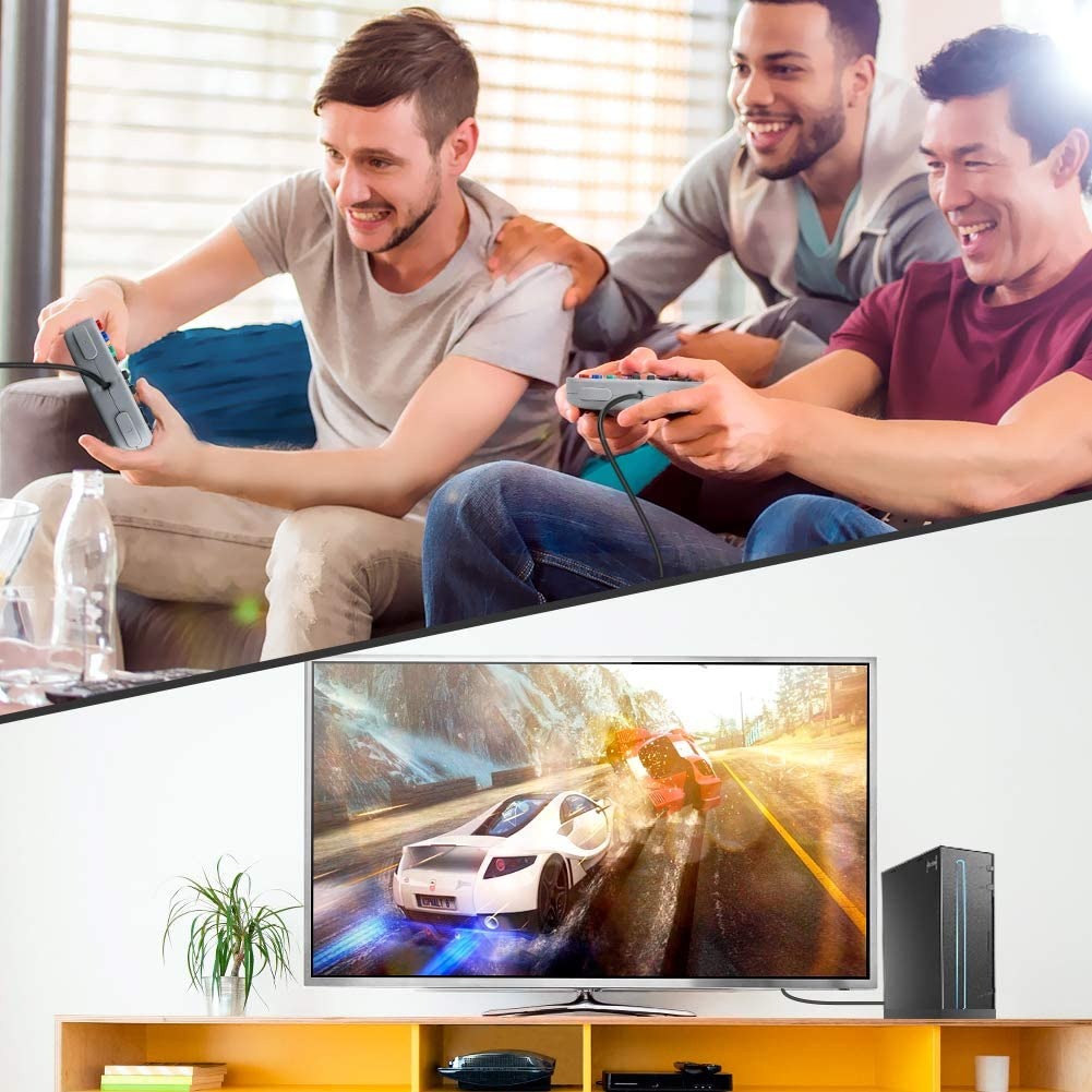 Laelr SNES USB Controller 2 Pack Wired Retro SNES Gamepad Controllers ...