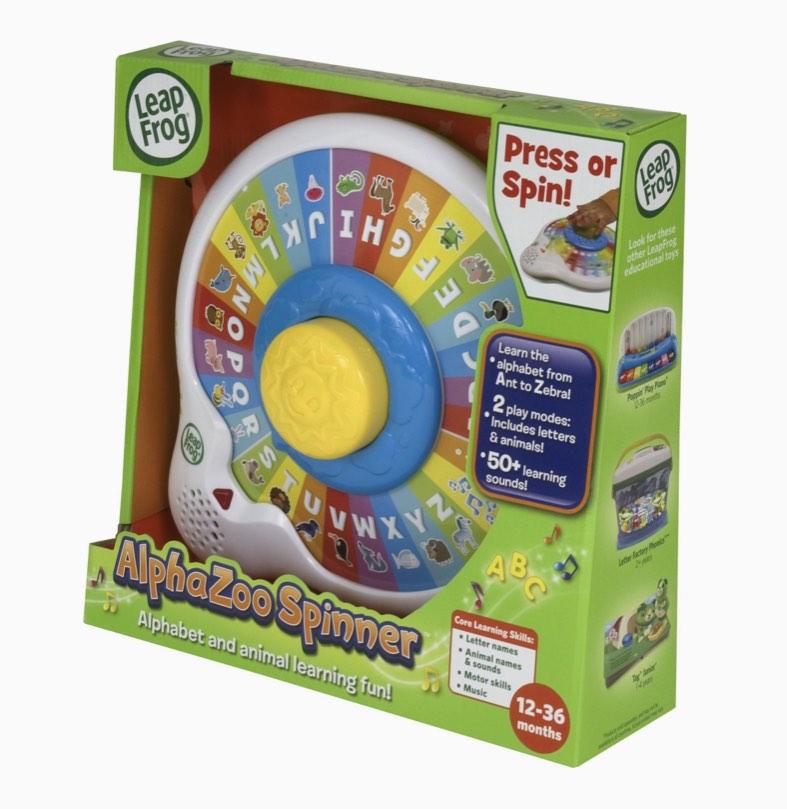 LeapFrog AlphaZoo Spinner toy for baby infant toddler for 1-3 years old ...