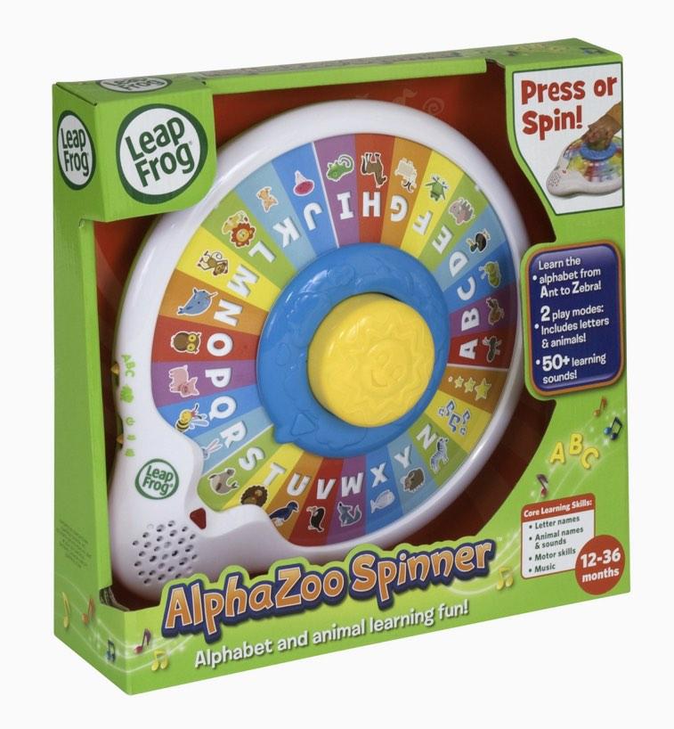 LeapFrog AlphaZoo Spinner toy for baby infant toddler for 1-3 years old ...