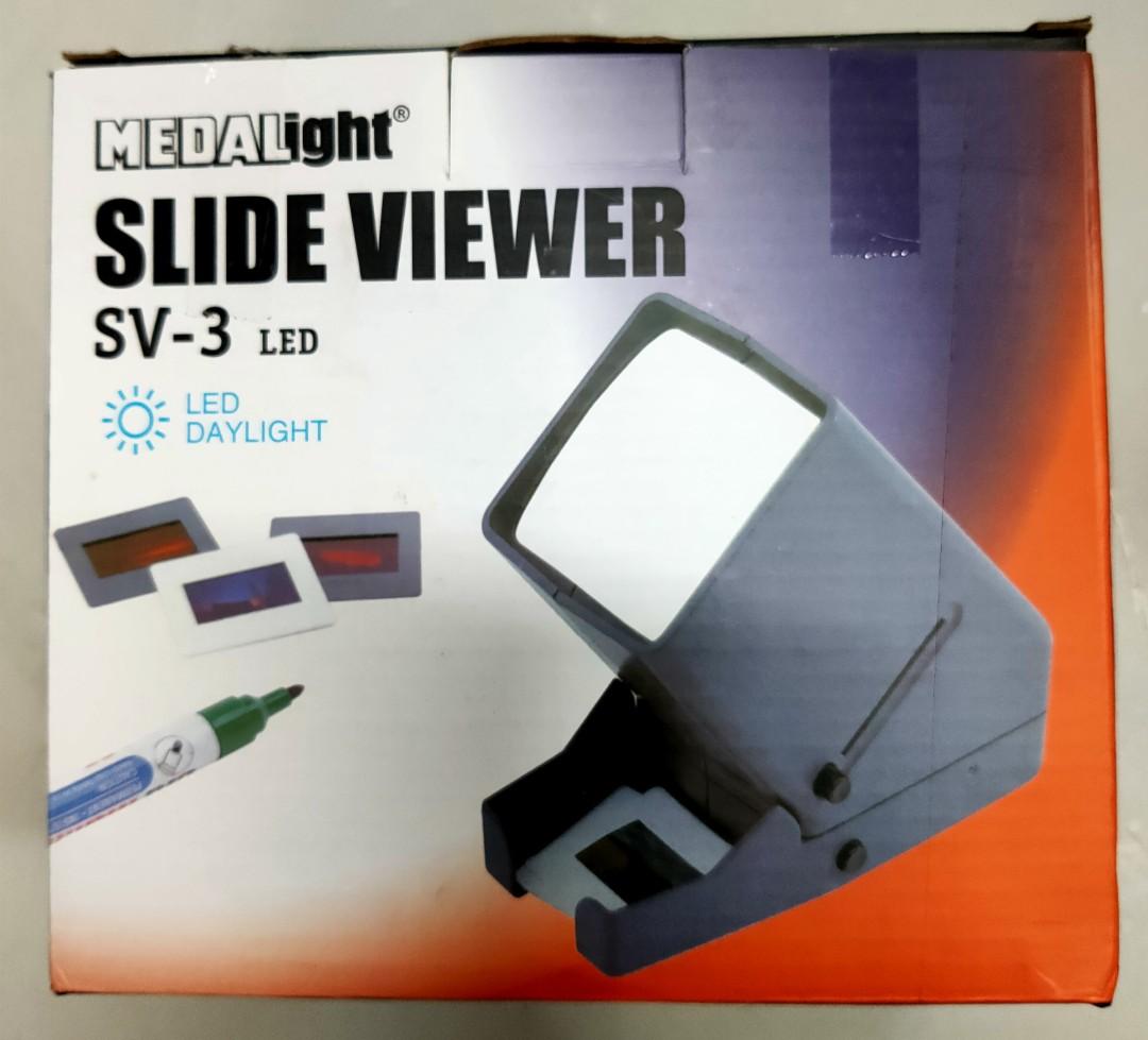 MEDALIGHT SLIDE VIEWER SV-3 LED DAYLIGHT 3X MAGNIFICATION LED DESKTOP ...