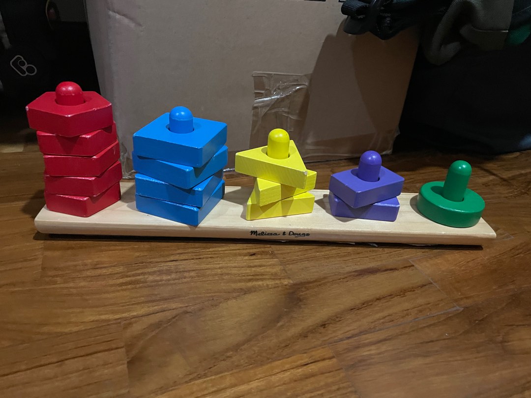 Melissa and Doug stack and sort, Hobbies & Toys, Toys & Games on Carousell
