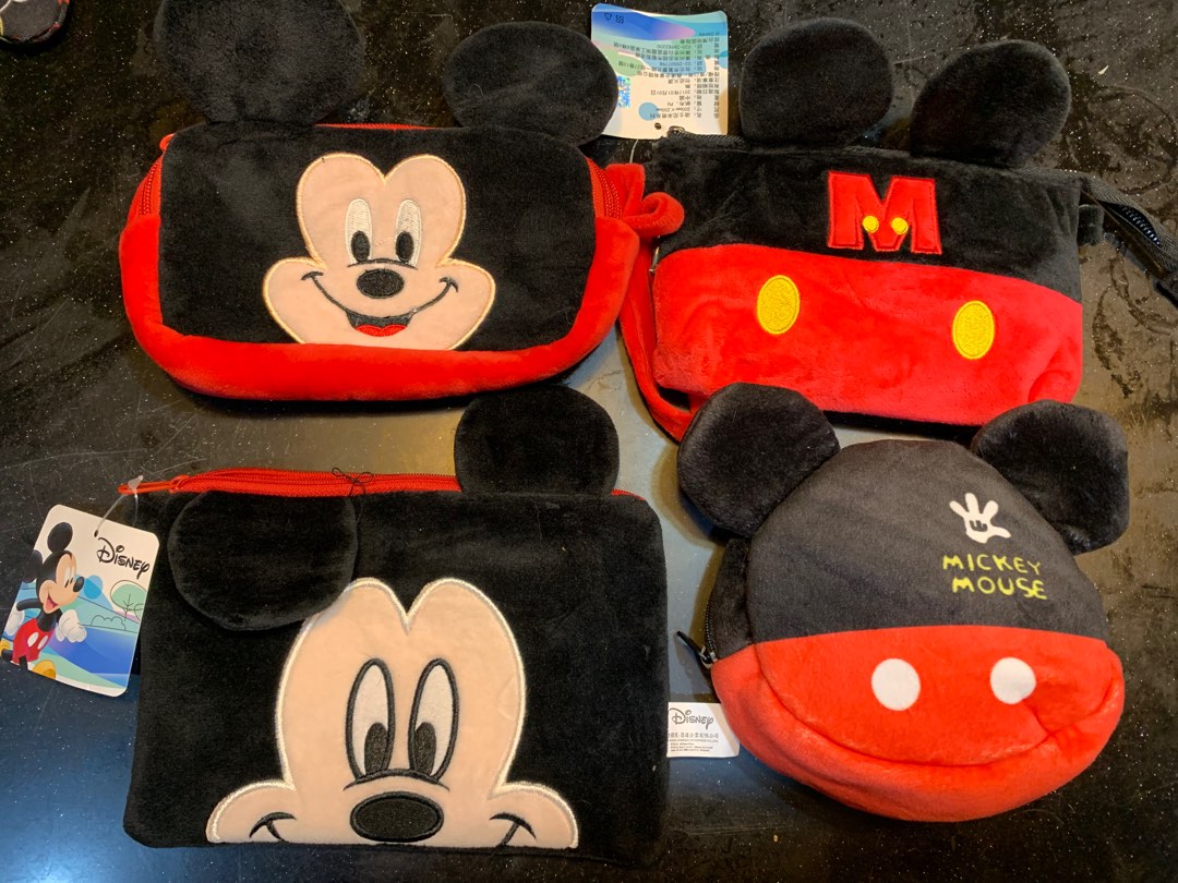 Mickey Mouse plush pouches (Disneyland HK), Hobbies & Toys, Memorabilia ...