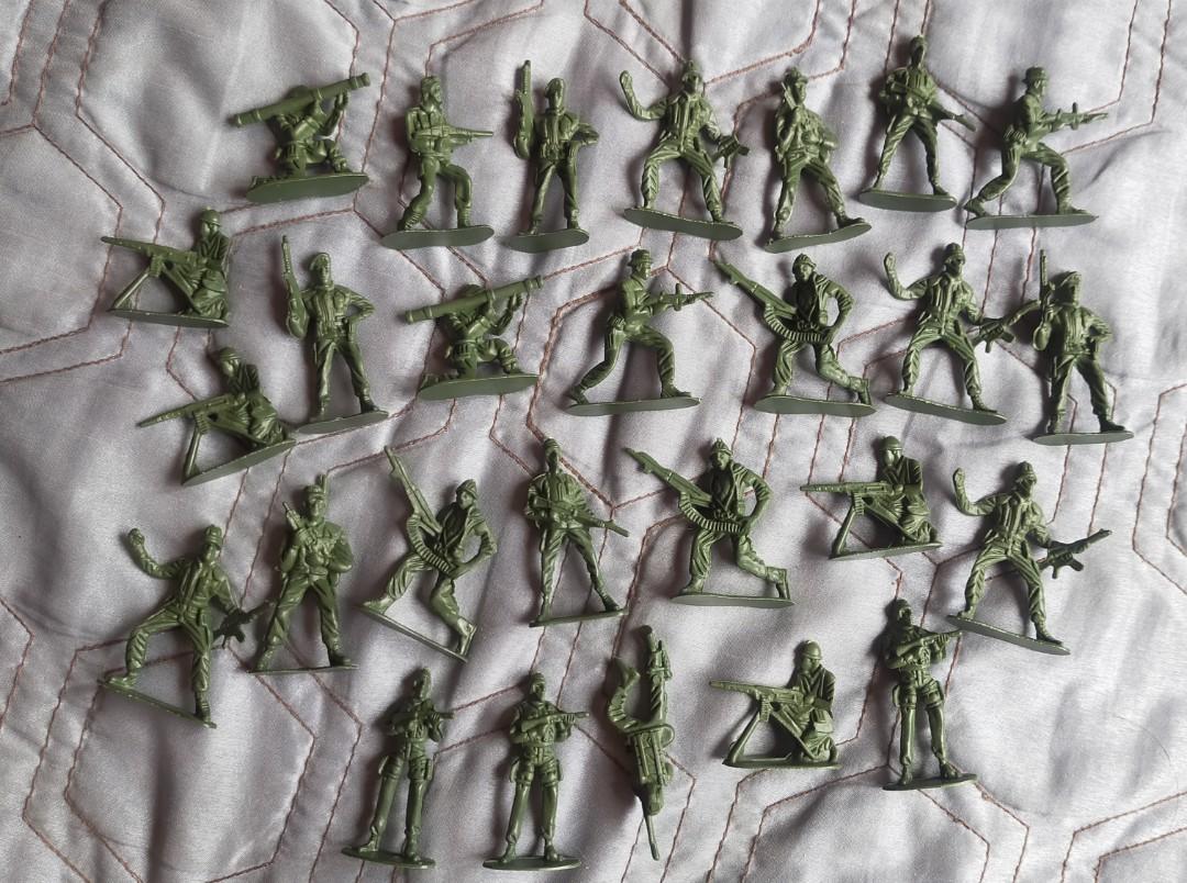Mini Green Army Soldier Miniature Plastic Collectible Toys, Hobbies ...