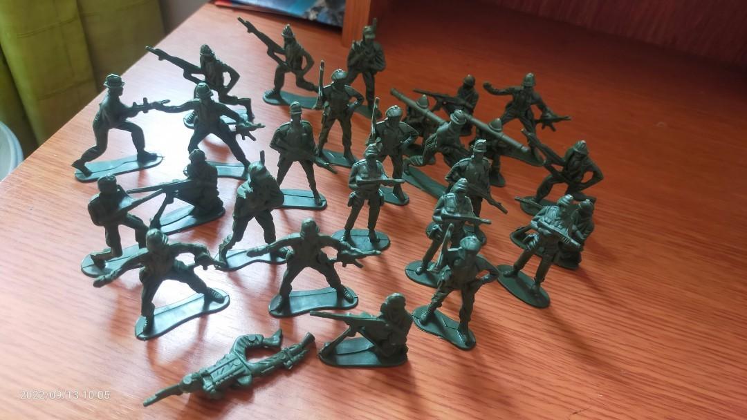 Mini Green Army Soldier Miniature Plastic Collectible Toys, Hobbies ...