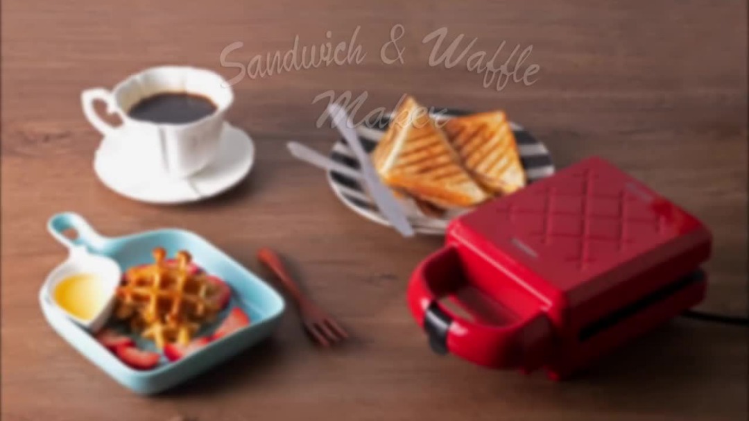 Mini Sandwich Waffle Maker 3 In 1 Machine Bread Toaster Wafer Waffles ...