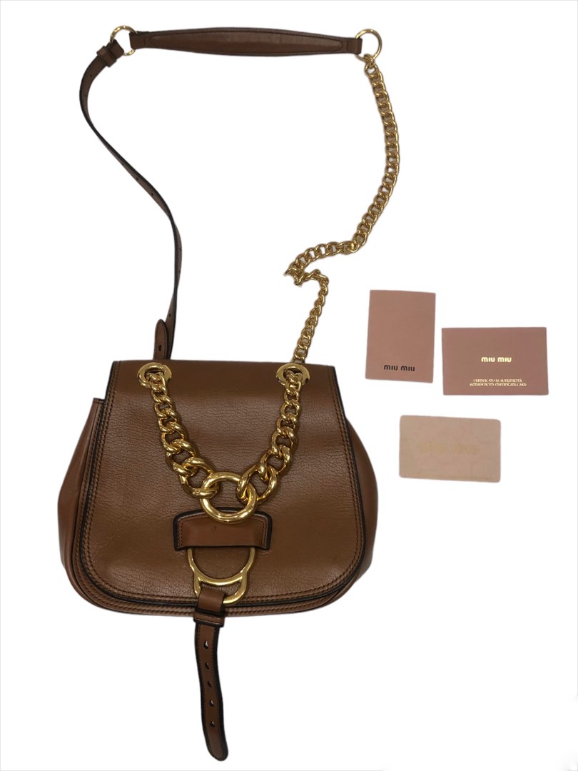 Miu Miu Dahlia Leather Crossbody Bag, Luxury, Bags & Wallets on Carousell