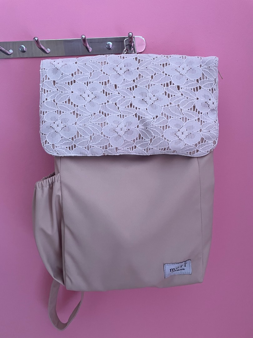 Mori Lace Backpack, Women's Fashion, Bags & Wallets, Backpacks on Carousell