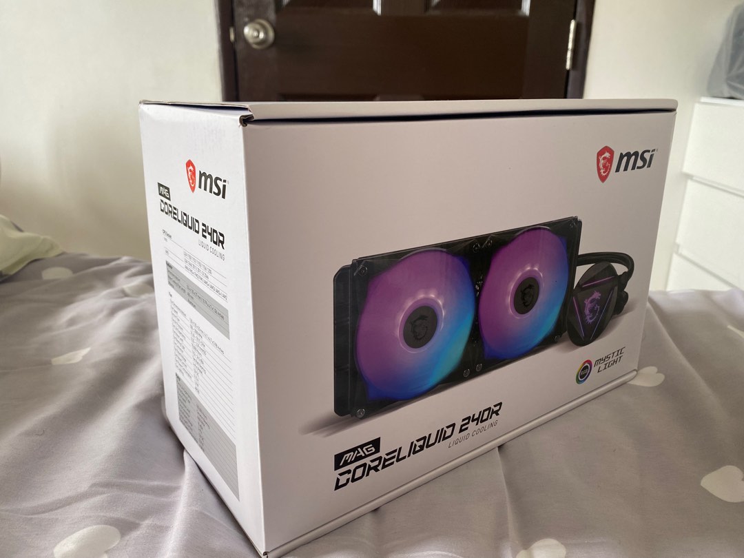 MSI MAG CORELIQUID 240R AIO Liquid Cooling, Computers & Tech, Parts ...