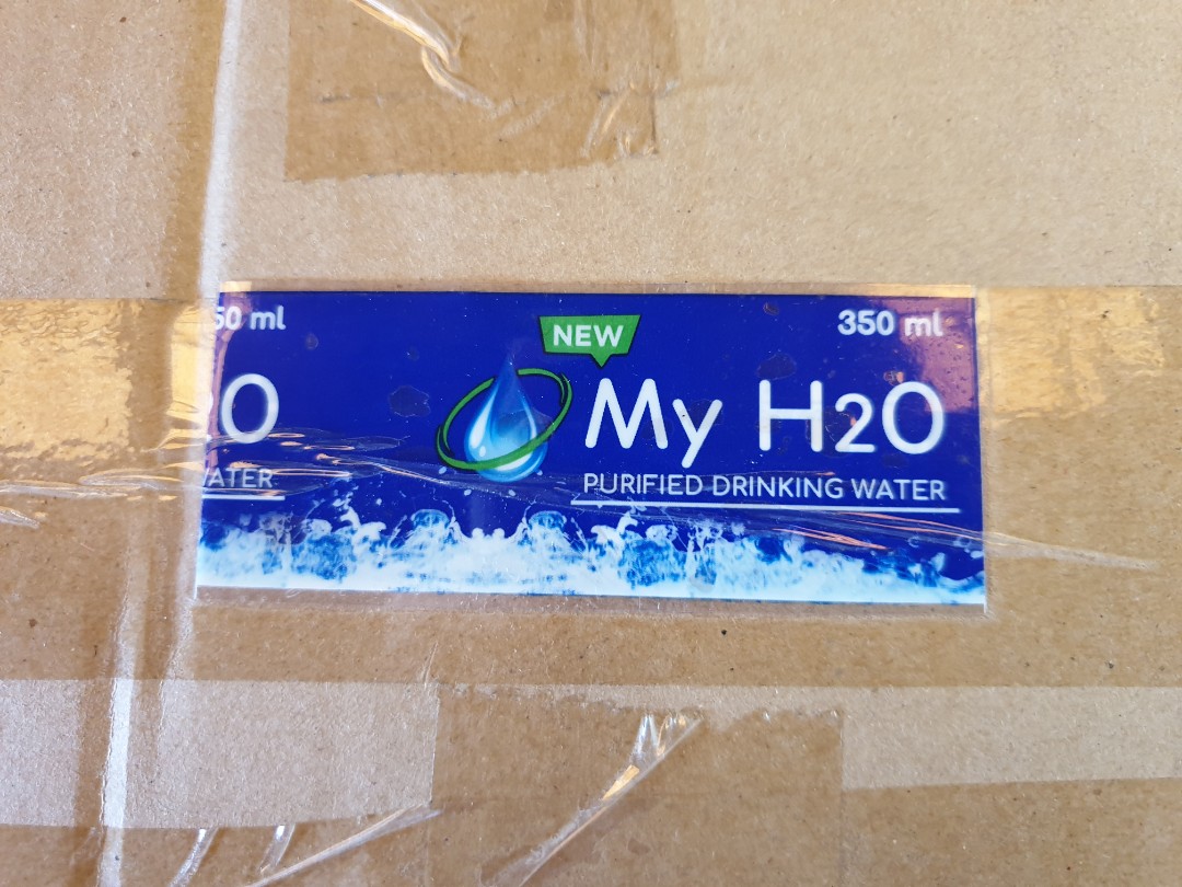 My H20 pet bottle labels, Community on Carousell