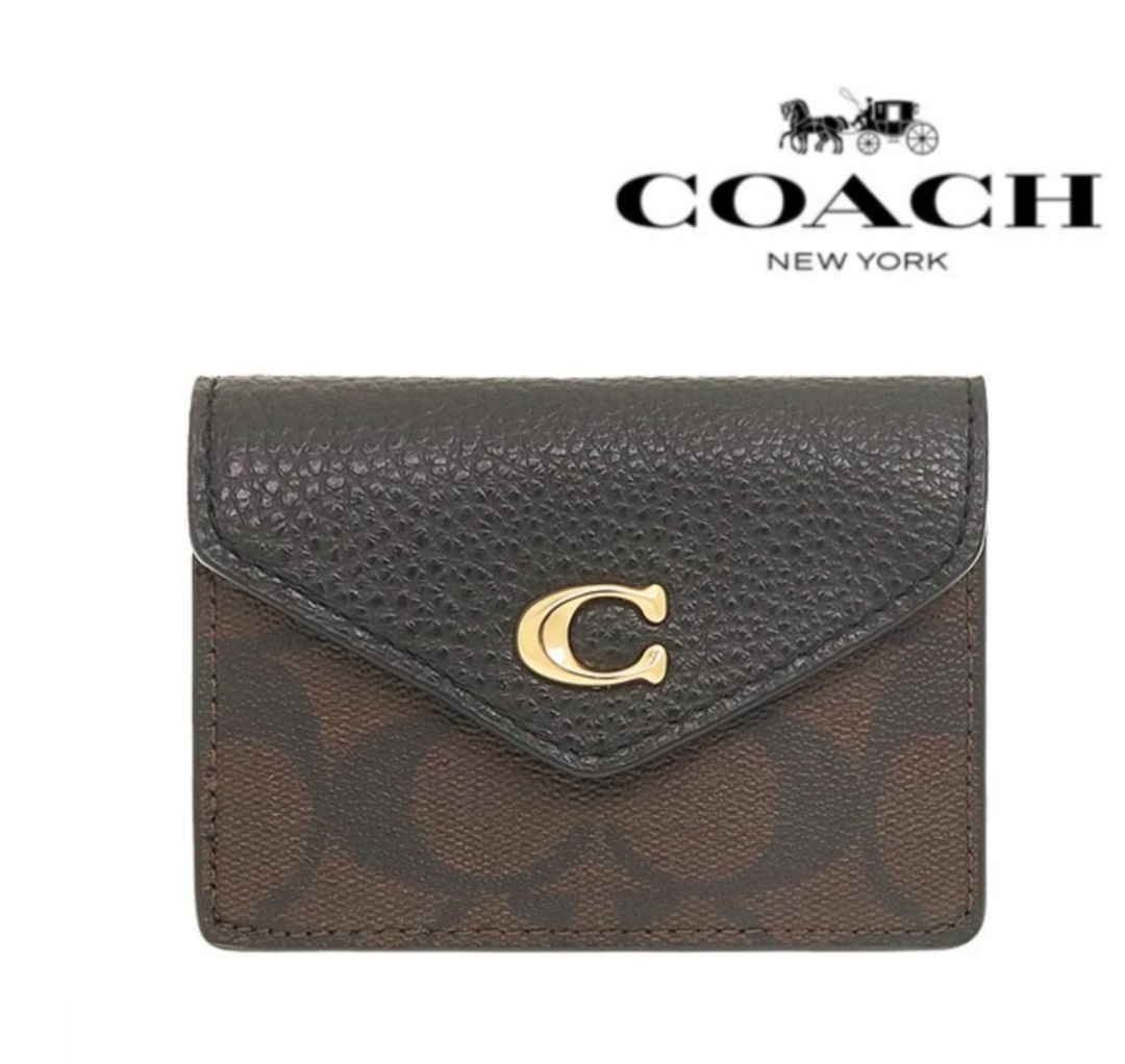 New Coach Original Dark Brown Black Signature Collection Tammie Card ...