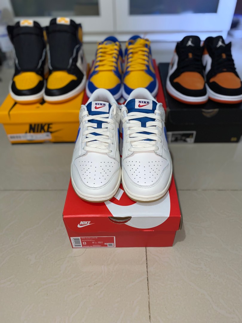 Nike dunk low SE Sail Dk Marina Blue, Men's Fashion, Footwear, Sneakers ...