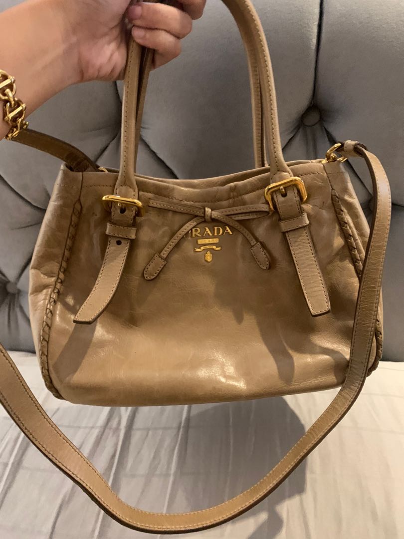 Original Prada two way bag, Luxury, Bags & Wallets on Carousell