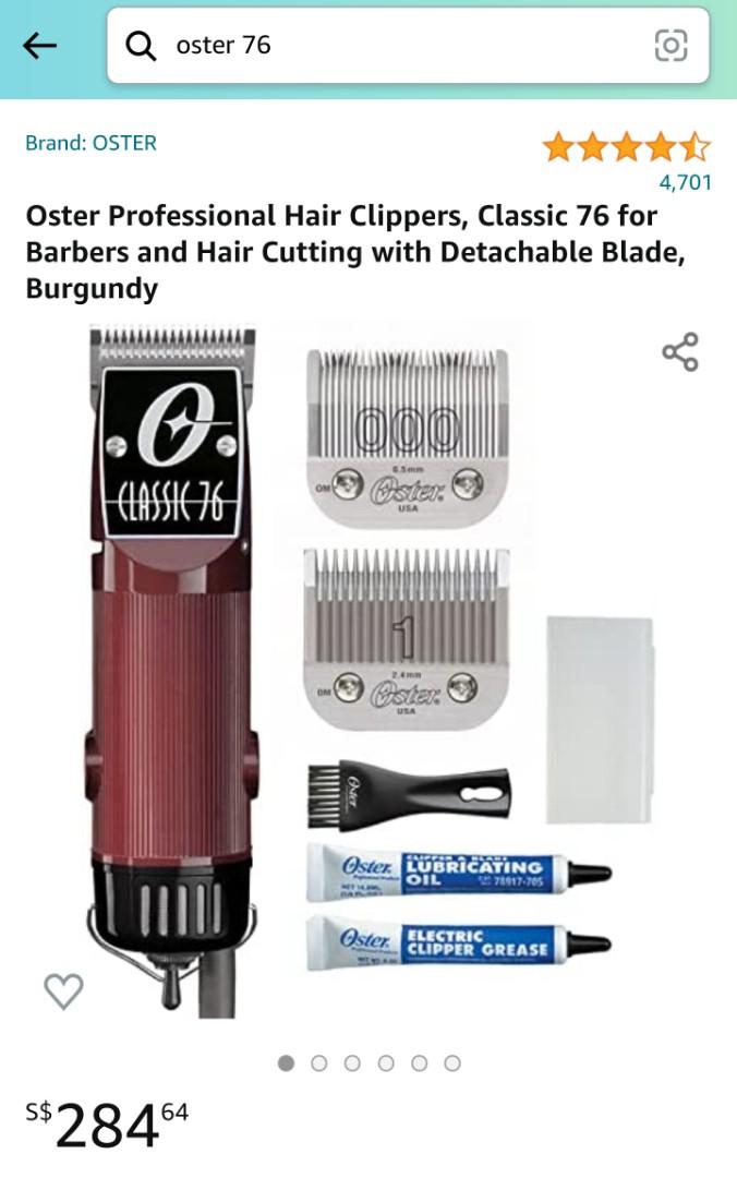 Oster Classic 76 Professional Hair Clipper set with 220v transformer ...