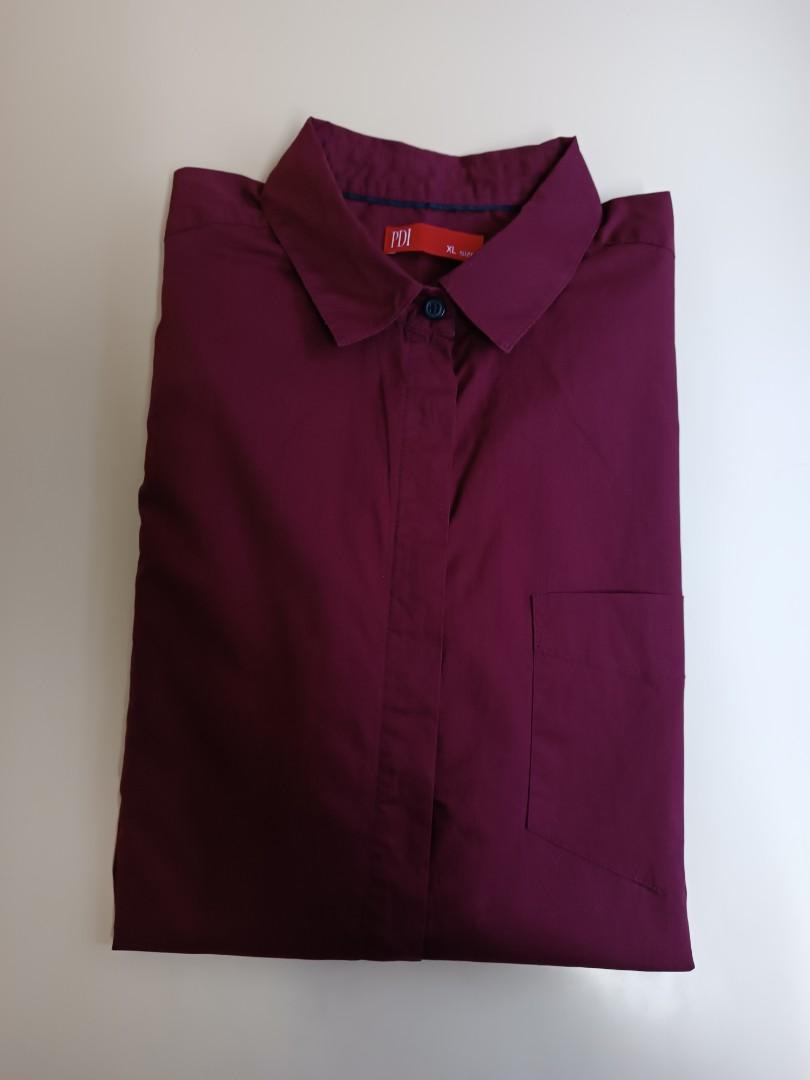 [PDI/Padini Concept Store] Women's Red Formal Long Sleeves Shirt (XL ...