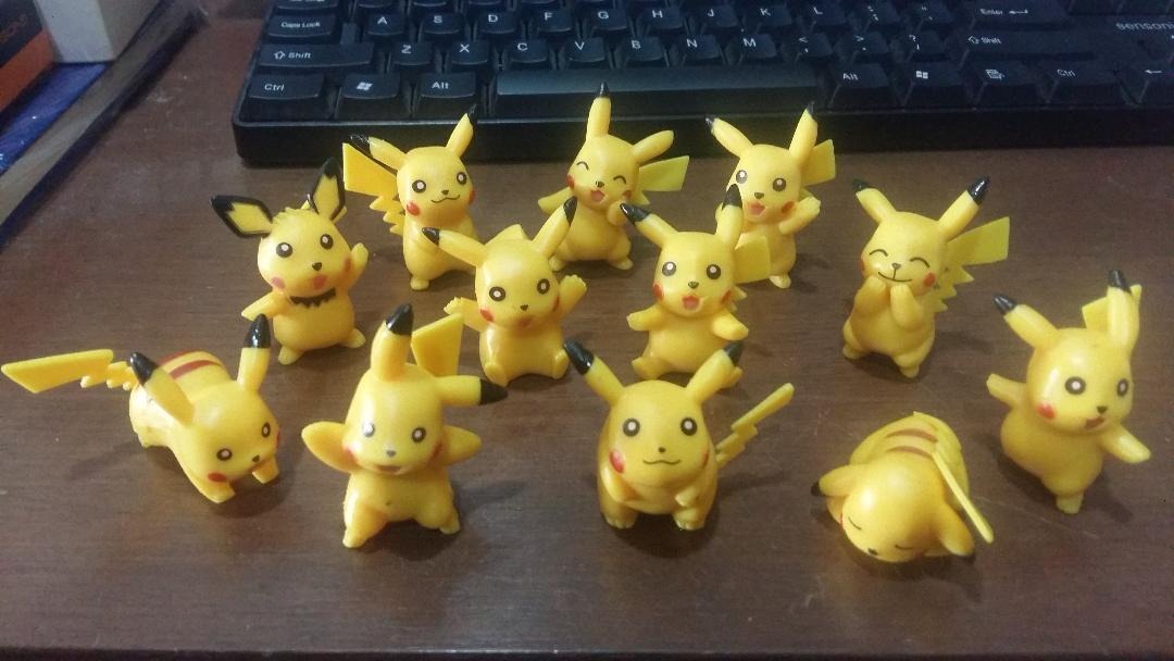 POKEMON 2" INCH PIKACHU SET OF 12 DIFFERENT POSING CUTE VINYL POKEMON ...