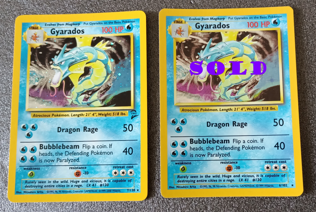 Pokemon Cards Gyarados - Holo, Hobbies & Toys, Toys & Games on Carousell