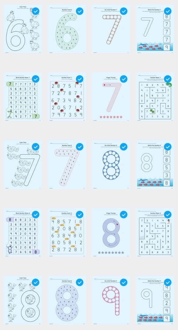 Preschool Maths Worksheet Number Learning for children preschoolers N ...