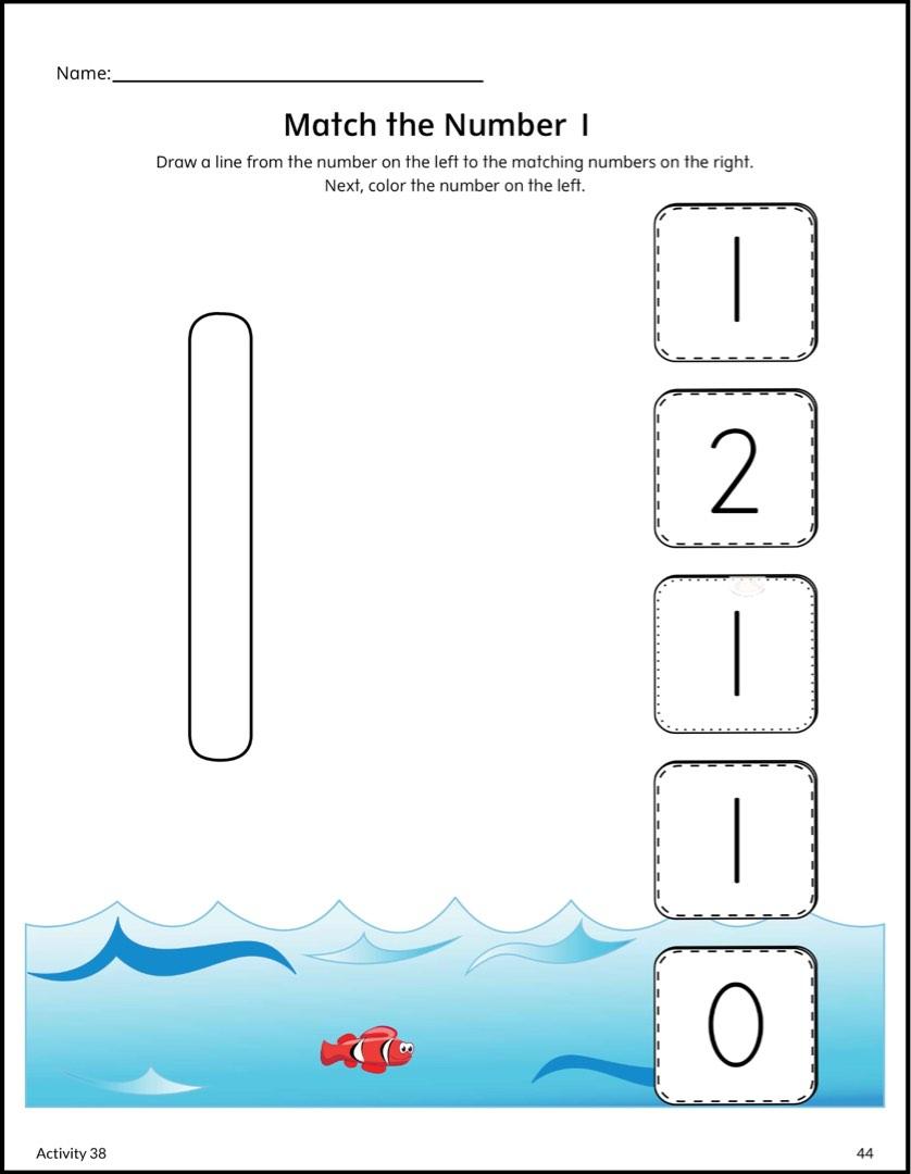 Preschool Maths Worksheet Number Learning for children preschoolers N ...