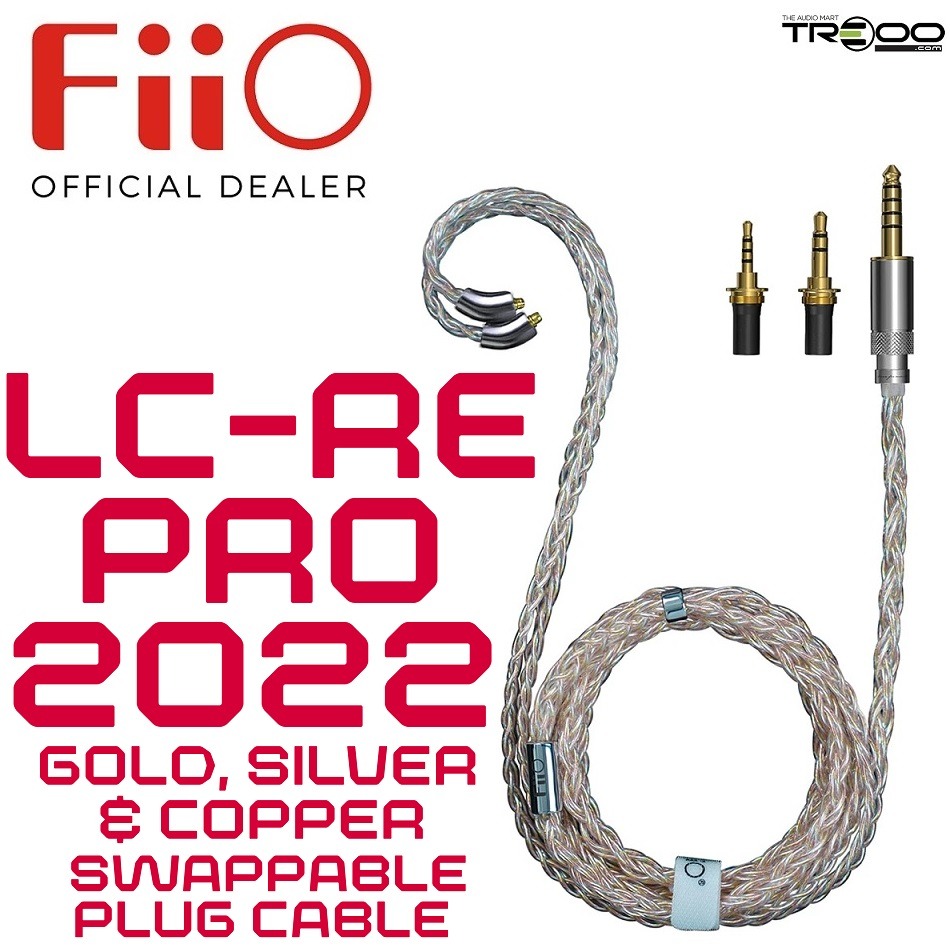 [Promo!] FiiO LC-RE Pro 2022 8-core Litz Silver+Gold Plated Copper ...