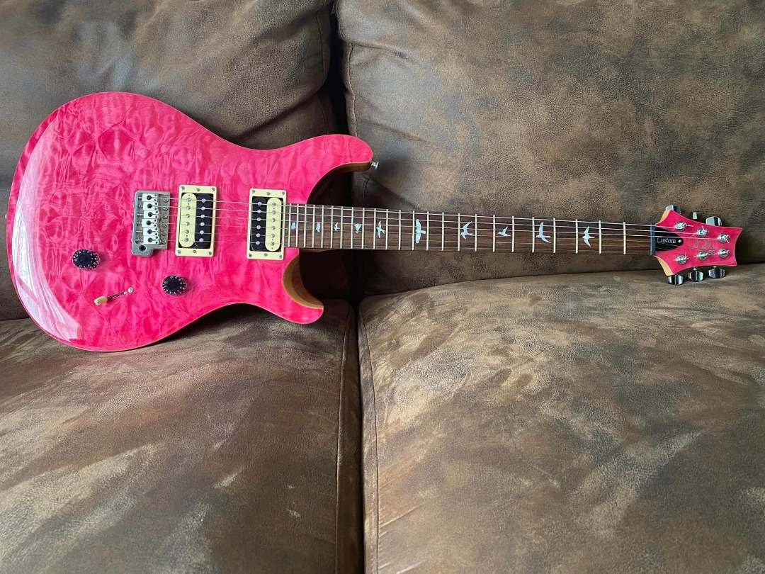 PRS SE Custom 24 Bonnie Pink Sanded Neck ( 3mos 0% interest via BDO ...