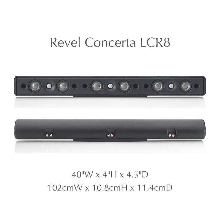 Revel Speakers Soundbar LCR8 + Subwoofer ConcertA B1/230 Series Home ...