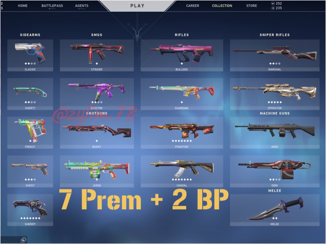 RUINATION PHANTOM+REAVER KNIFE,7 PREMIUM+2 BP VALORANT ACCOUNT#11 (READ ...