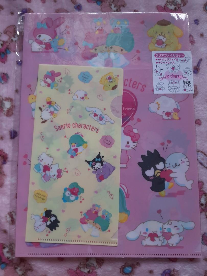 Sanrio Characters Hearts Clear File Folder Set, Hobbies & Toys ...
