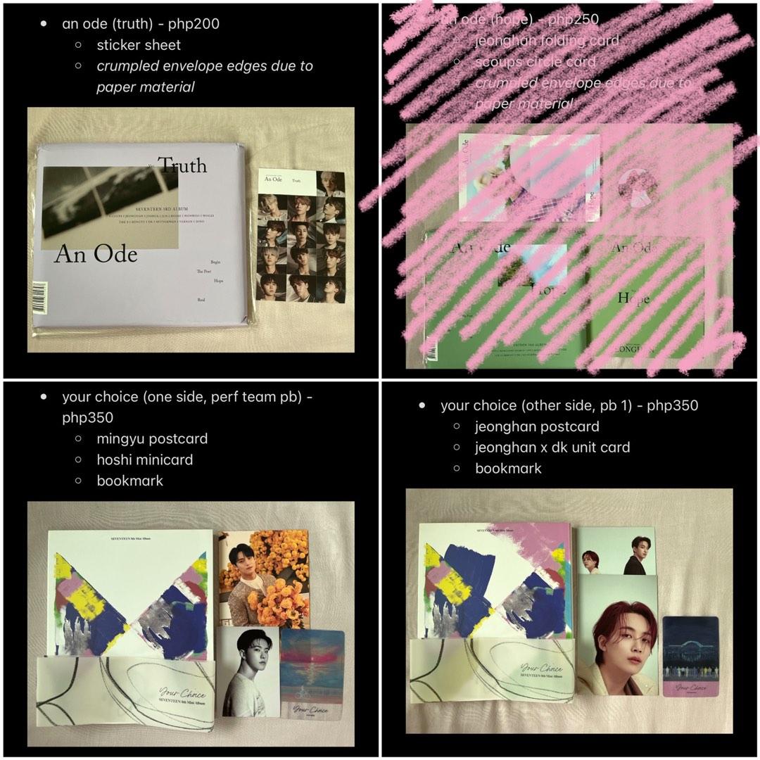 SEVENTEEN SVT Unsealed Albums with Inclusions (No PCs), Hobbies & Toys ...