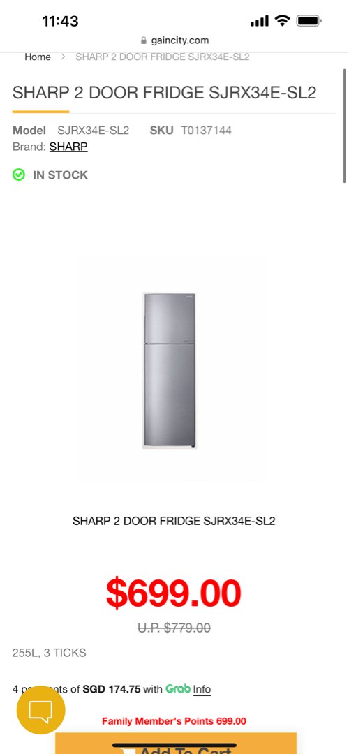 Sharp brand new fridge., TV & Home Appliances, Kitchen Appliances ...