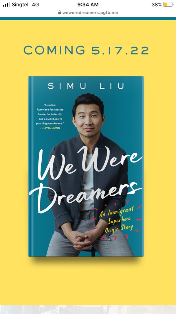 Simu Liu’s we were dreamers, Hobbies & Toys, Books & Magazines, Fiction & Non-Fiction on Carousell