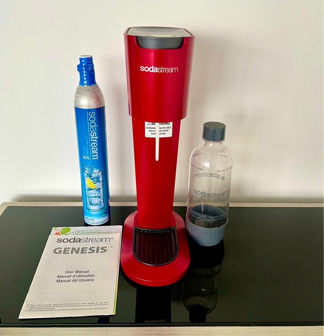 SodaStream Genesis Starter Kit, Red, TV & Home Appliances, Kitchen ...